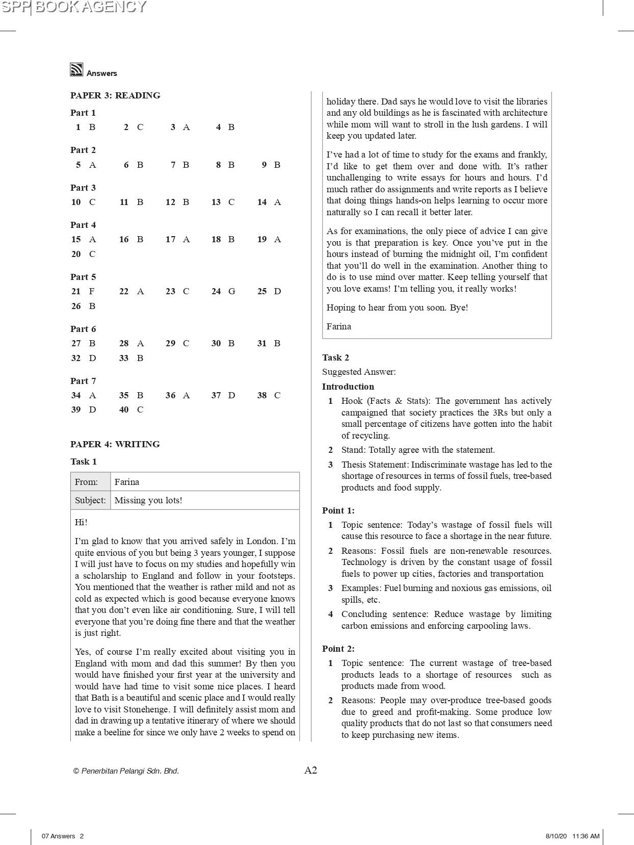 (PELANGI) MODEL TEST PAPERS MUET 2021